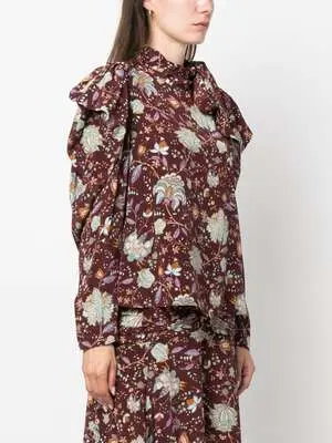 Ulla Johnson Floral-print Silk Blouse