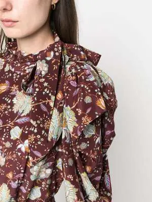 Ulla Johnson Floral-print Silk Blouse