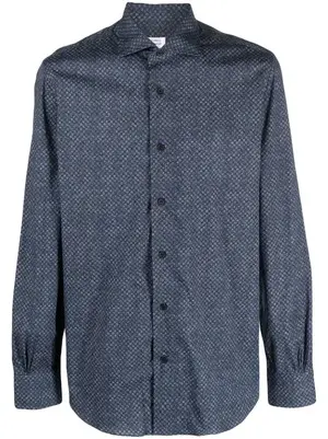 MAZZARELLI Textured-finish Cotton Shirt