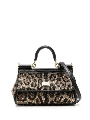 Dolce & Gabbana Sicily Embellished Leather Bag