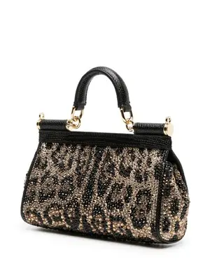 Dolce & Gabbana Sicily Embellished Leather Bag