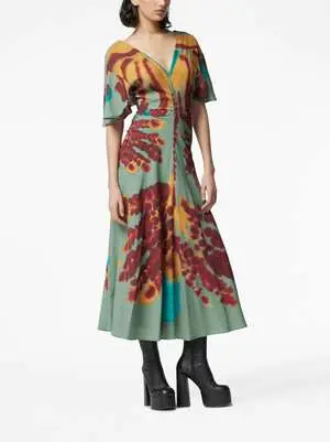 Altuzarra Pelopenese Tie-dye Midi Dress - Blue