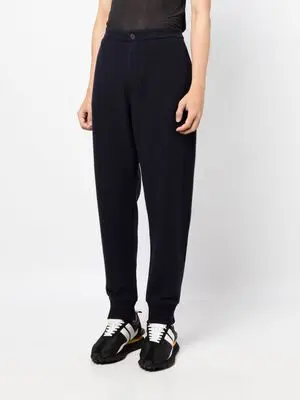 Giorgio Armani High-waist Tapered Trousers - Blue