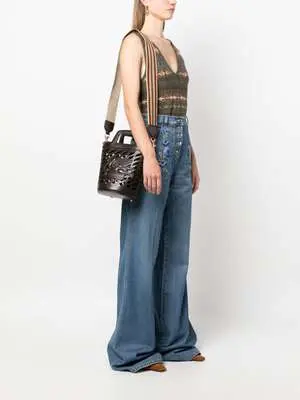 Etro Coffa Leather Bucket Bag - Brown
