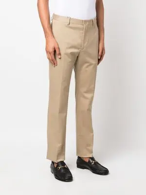 Etro Mid-rise Stretch-cotton Chinos - Neutrals