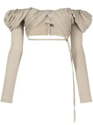 Jacquemus Le Haut Spalla Off-shoulder Blouse - Neutrals
