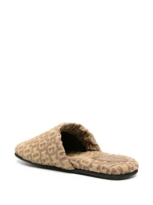 Gcds Logo-embossed Monogram Slippers - Brown