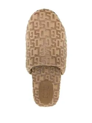 Gcds Logo-embossed Monogram Slippers - Brown