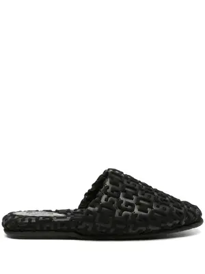Gcds Logo-embossed Monogram Slippers
