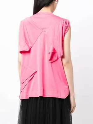Comme Des Garçons Asymmetric Folded-detailing Tank Top