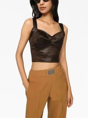 Dolce & Gabbana High-waisted Wool Trousers - Brown