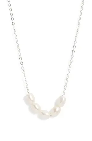SET & STONES Landon Freshwater Pearl Necklace - Silver