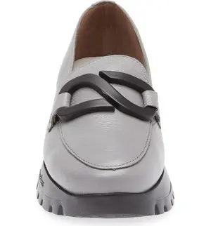 WONDERS Lug Sole Loafer - Grey Tumbled Leather