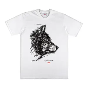 Supreme X Yohji Yamamoto Scribble Wolf Tee - White