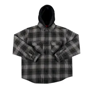 Supreme Hooded Flannel Zip Up Shirt