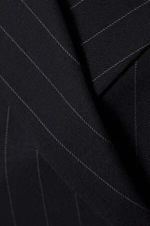 Monse Cropped Cold-shoulder Pinstriped Wool-blend Twill Jacket