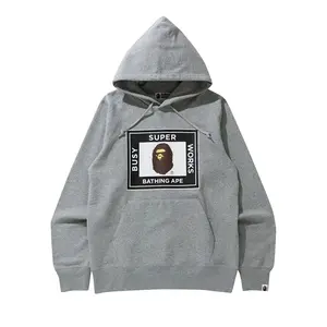 A BATHING APE Super Busy Works Pullover Hoodie - Grey