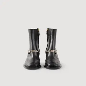 Sandro Leather Ankle Boots