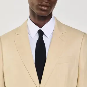 Sandro Linen Suit Jacket - Light Beige