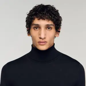 Sandro Turtleneck Wool Sweater - Black