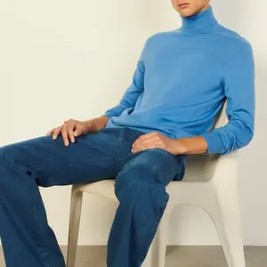 Sandro Turtleneck Wool Sweater Blue