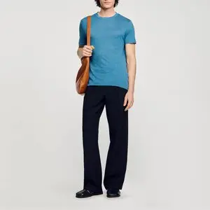 Sandro Certified Linen T-shirt Azure
