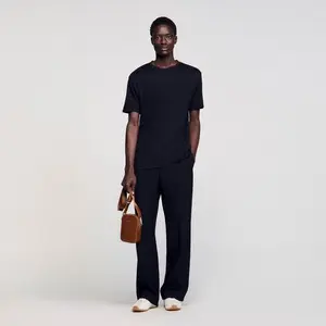 Sandro Linen T-shirt - Black