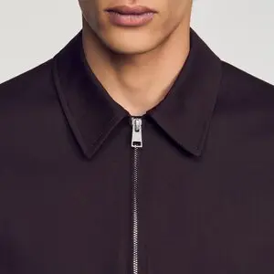 Sandro Cotton Jacket - Chocolate