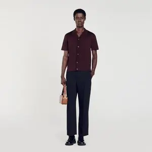Sandro Short-sleeved Shirt Black Brown