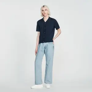 Sandro Short-sleeved Shirt Navy Blue