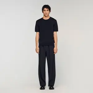 Sandro Knitted T-shirt - Black