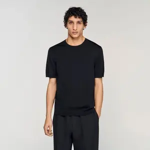 Sandro Knitted T-shirt - Black