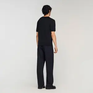 Sandro Knitted T-shirt - Black