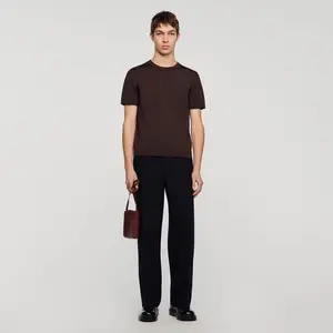 Sandro Knitted T-shirt - Chocolate