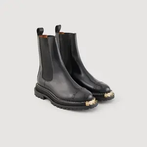Sandro Ankle Boots With Notched Sole