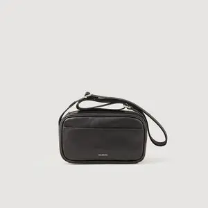 Sandro Small Smooth Leather Bag - Black
