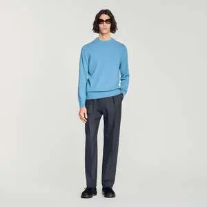 Sandro SANDRO Cashmere Pullover Sweater Chambray