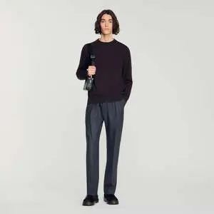 Sandro Round Neck Sweaters For Men