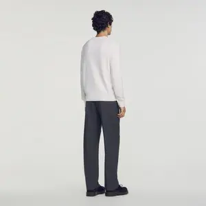 Sandro Cashmere Pullover Sweater - Ecru