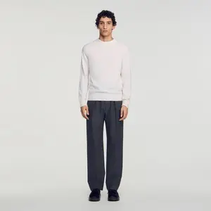 Sandro Cashmere Pullover Sweater - Ecru