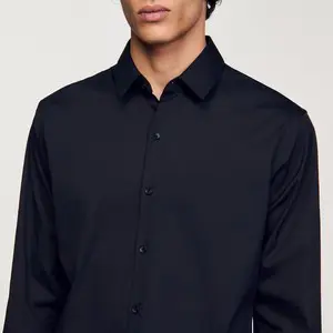 Sandro Fitted Stretch Cotton Shirt - Black