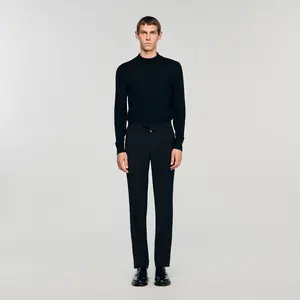 Sandro Straight-leg Trousers - Black