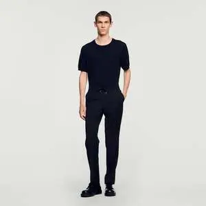 Sandro Straight-leg Trousers - Black