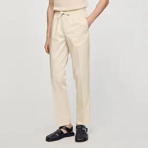Sandro Straight-leg Trousers - Light Beige