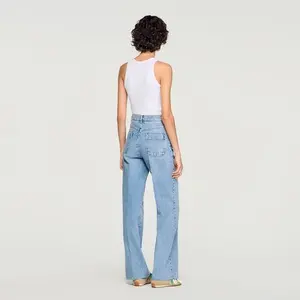 Sandro Wide-leg Jeans - Blue Jean