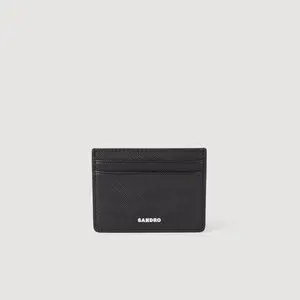 Sandro Reconstituted Leather Cardholder - Black