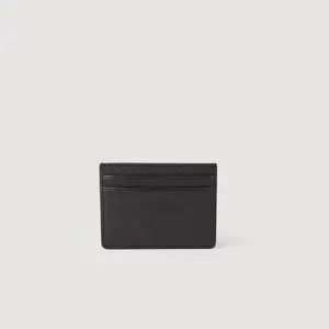 Sandro Reconstituted Leather Cardholder - Black