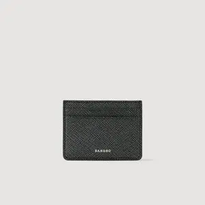 Sandro Reconstituted Leather Cardholder Graphites