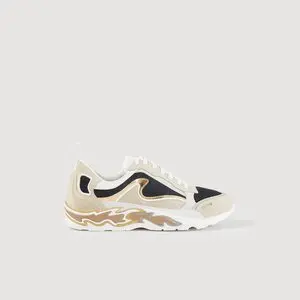 Sandro Flame Sole Sneakers - Gold