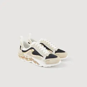 Sandro Flame Sole Sneakers - Gold
